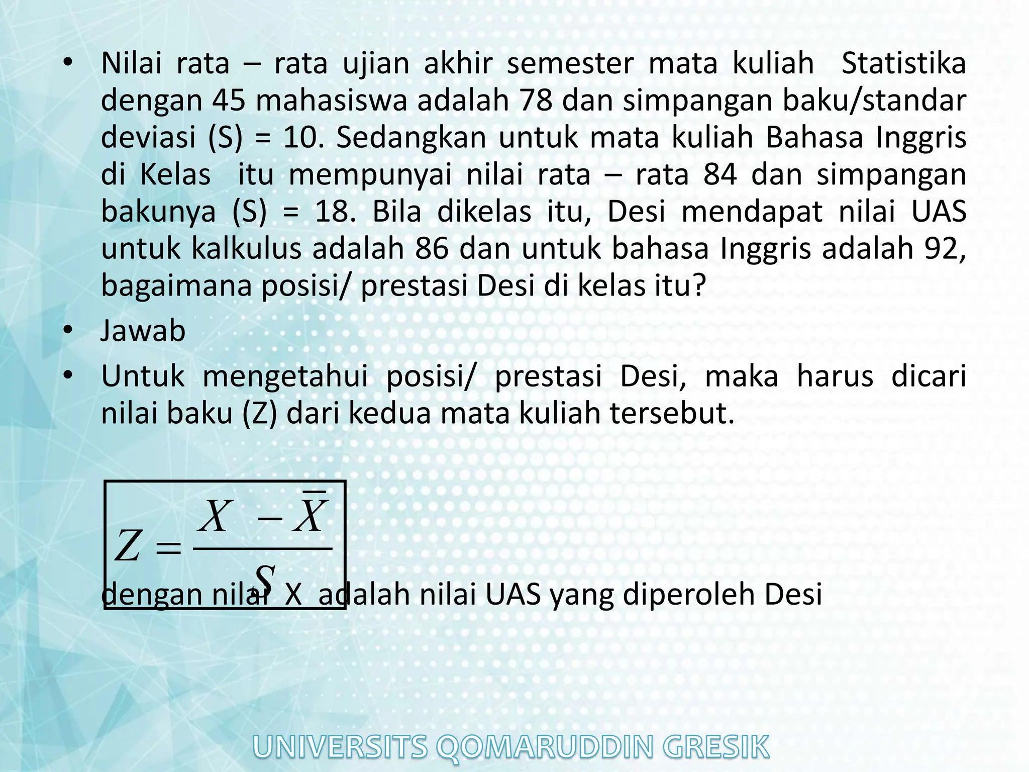 UKURAN VARIABILITAS DATA Statsitik Pendidikan | PPTX