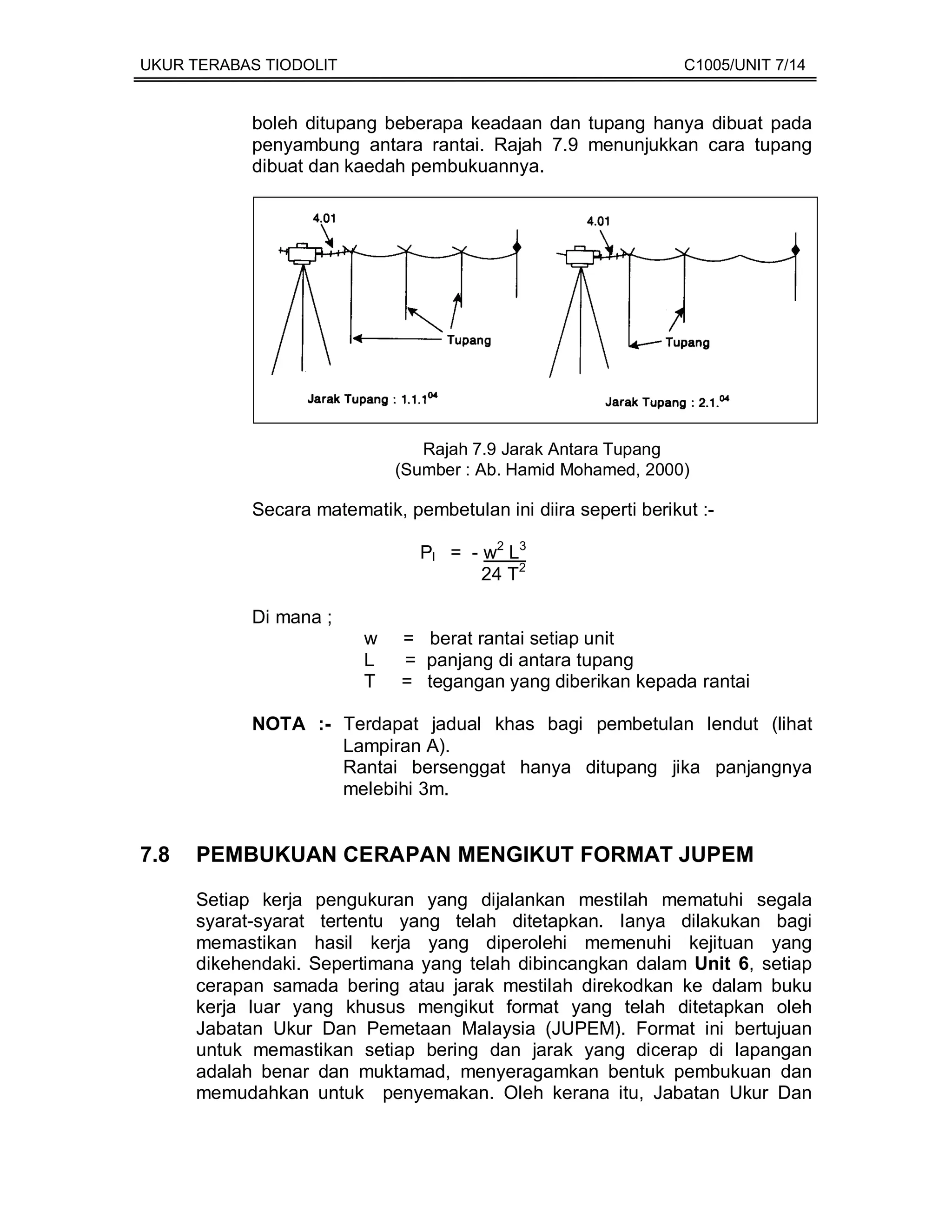 Ukur terabas teodolit | PDF