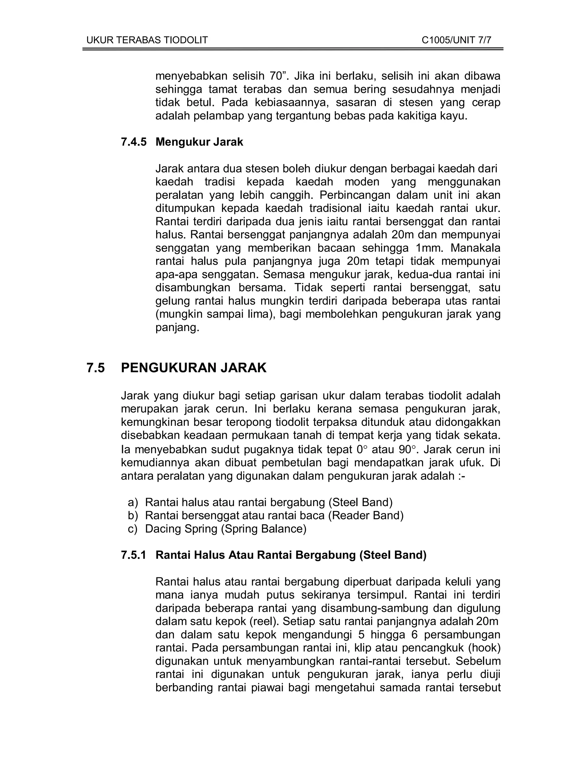 Ukur terabas teodolit | PDF