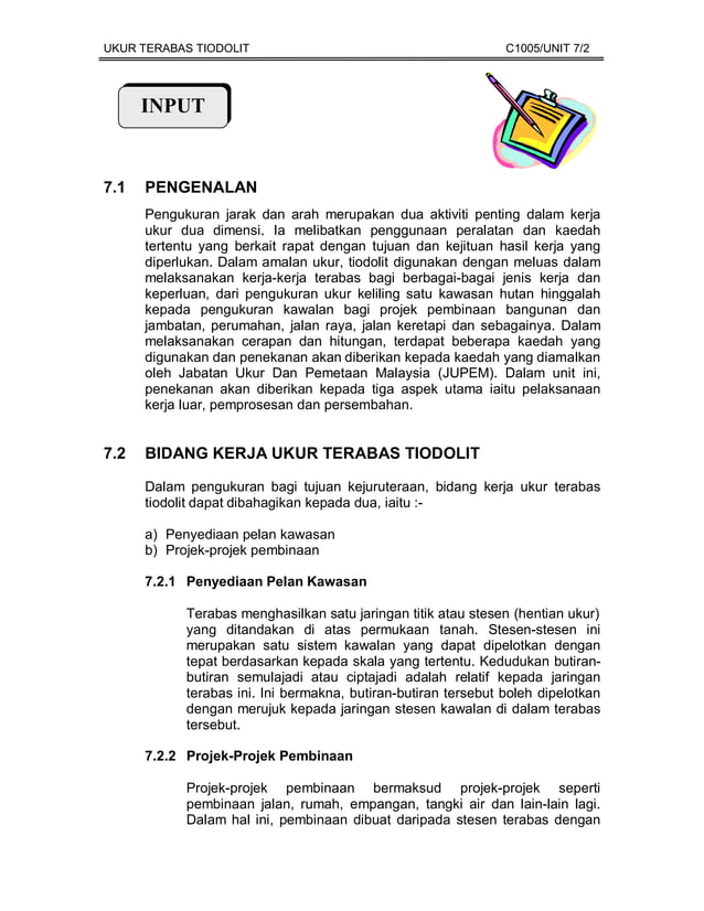 Ukur terabas teodolit | PDF