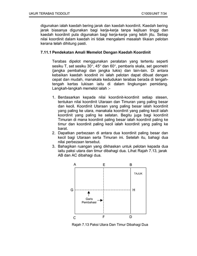 Ukur terabas teodolit | PDF