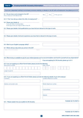 Uk visa (vaf2). | PDF