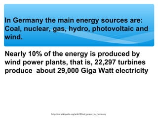 Wind energy in Germany and visit to a wind power plant | PPT