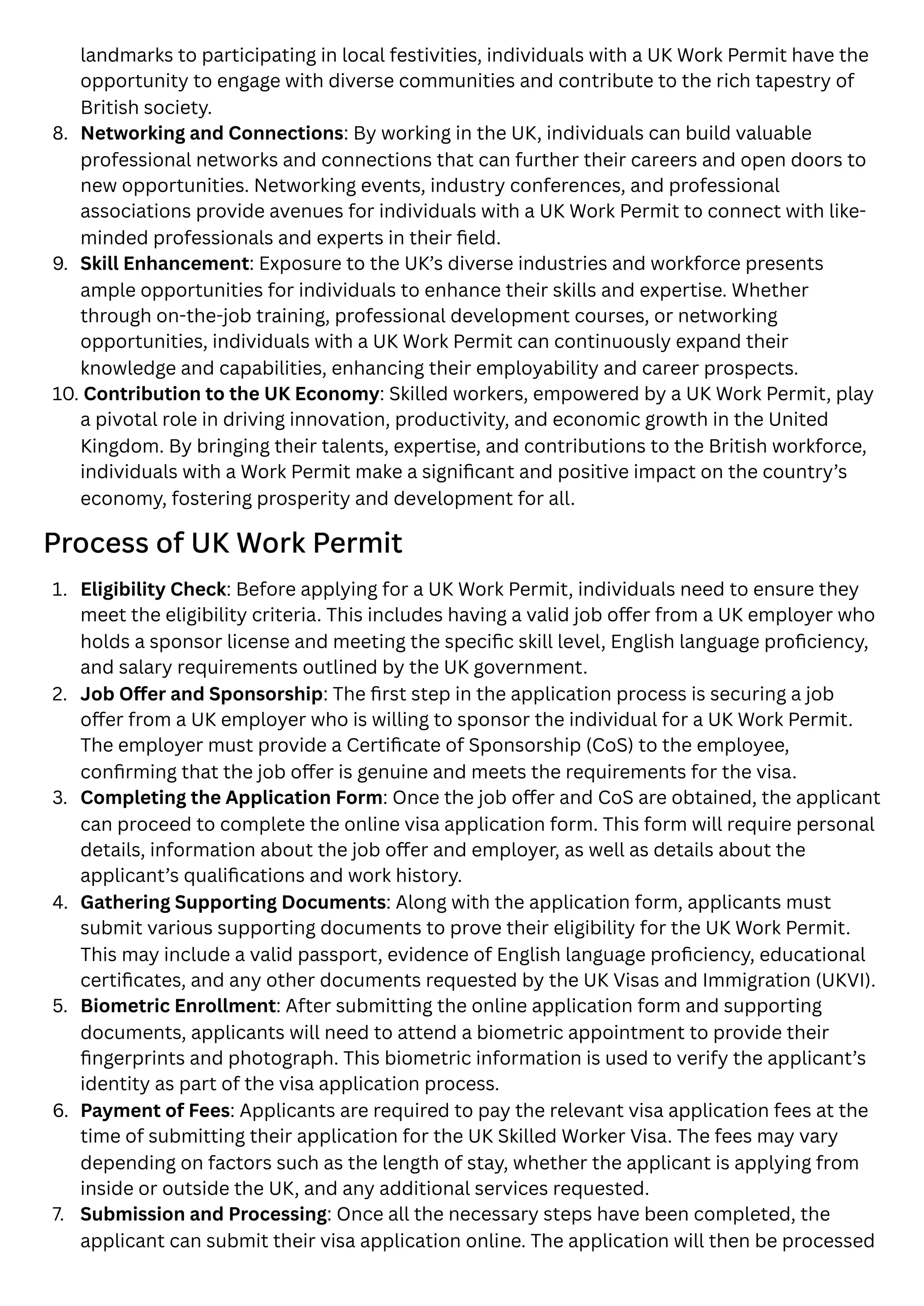 Eligibility Criteria of UK Skilled Worker Visa | PDF