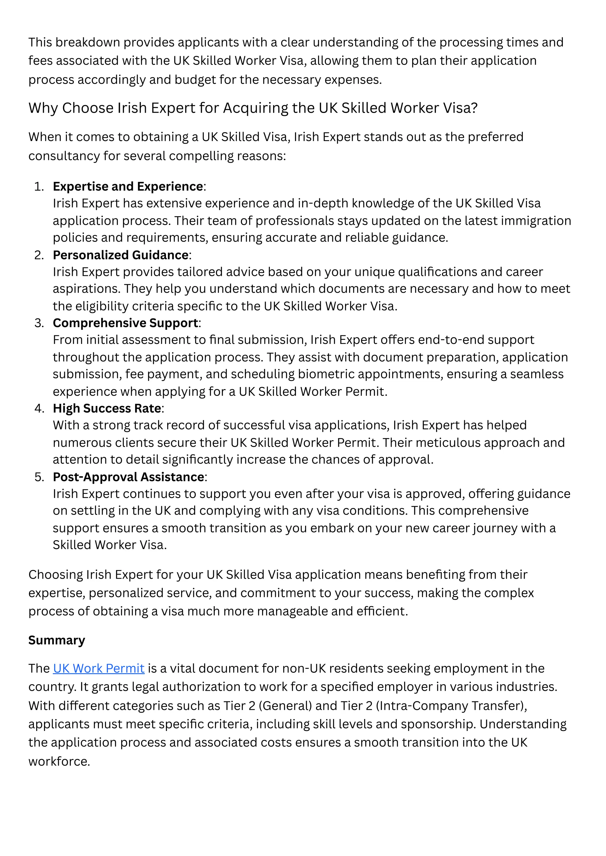 Eligibility Criteria of UK Skilled Worker Visa | PDF