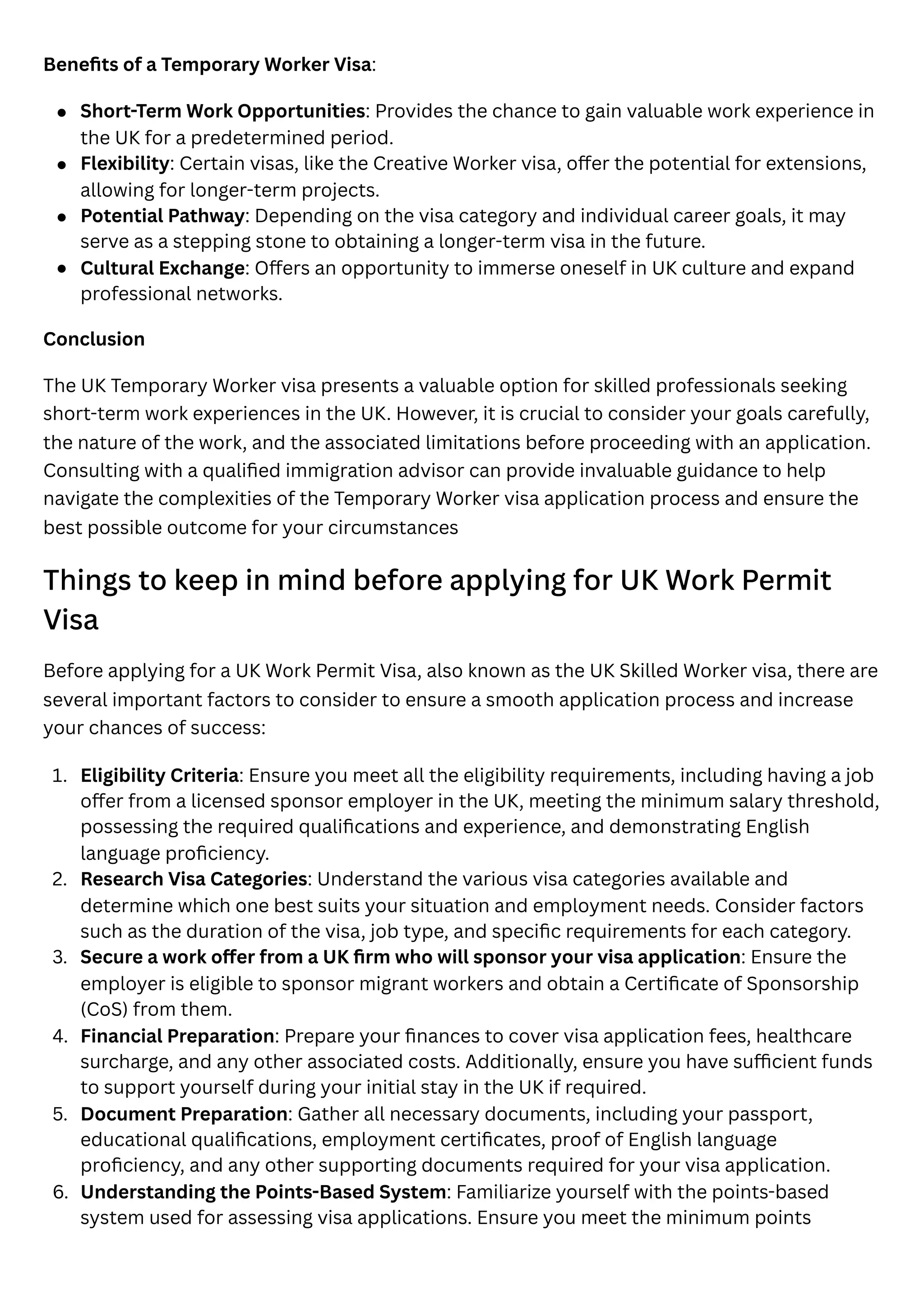 Did you know this about the UK Work Permit Visa? | PDF