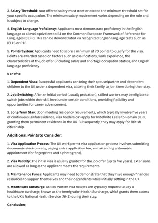 Did you know this about the UK Work Permit Visa? | PDF