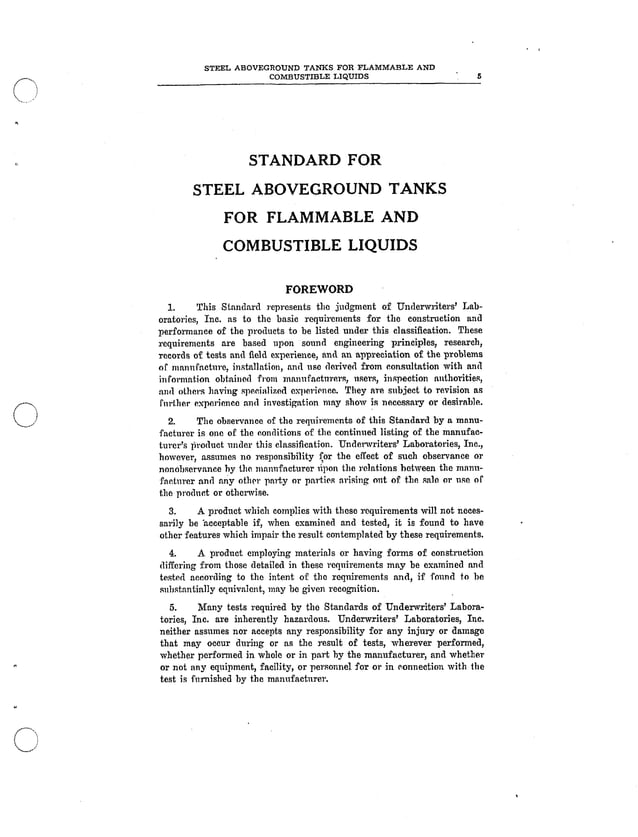 Ul 142 steel above ground tanks for flammable and combustible liquids | PDF