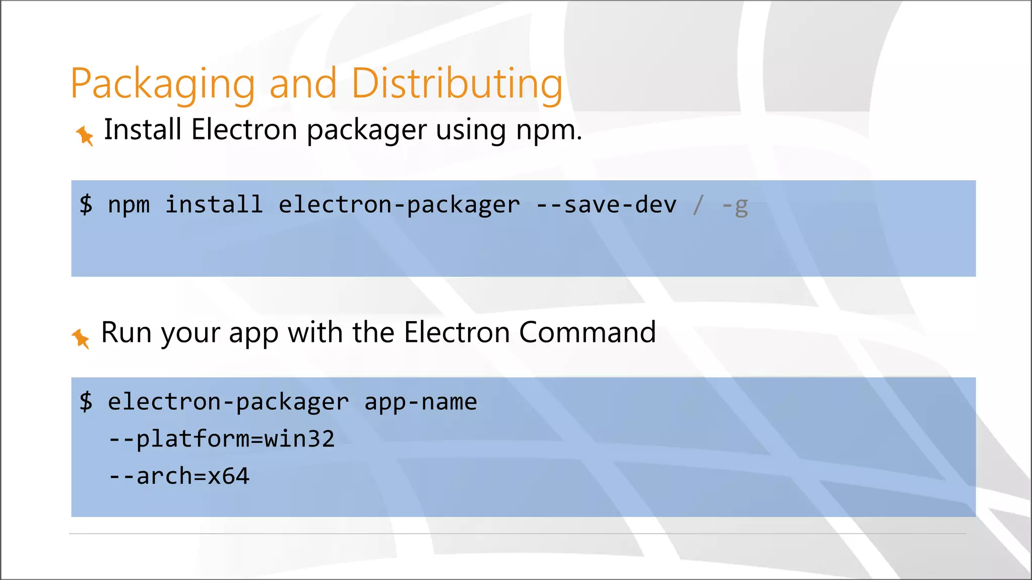Bringing Javascript to the Desktop with Electron | PPTX | Web Development | Internet
