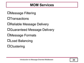 Introduction to Message-Oriented Middleware | PPT