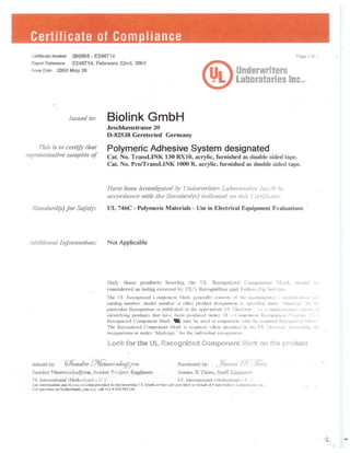 Ul746 cert | PDF