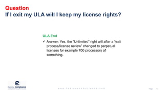 Oracle License Management Training - Oracle ULAs, PULAs and Pool of ...