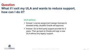 Oracle License Management Training - Oracle ULAs, PULAs and Pool of ...