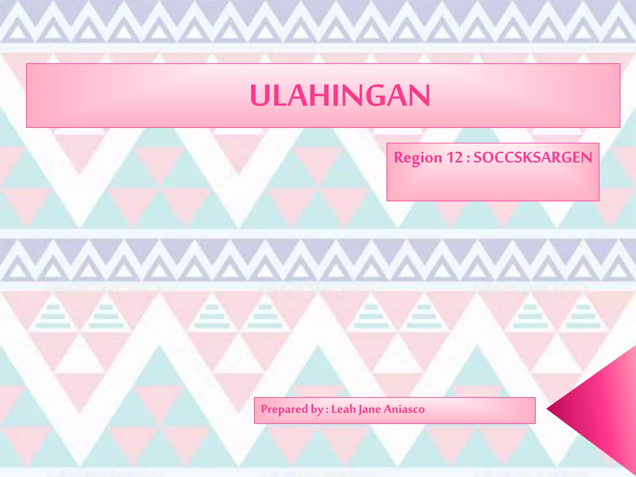 Ulahingan | PPTX
