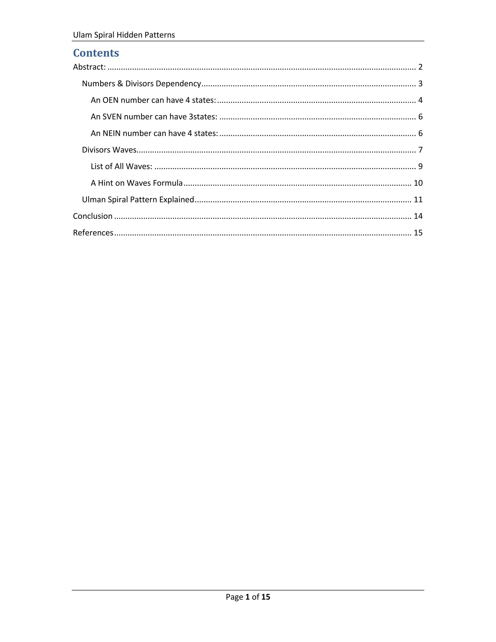 Ulam Spiral Hidden Patterns & Waves | PDF