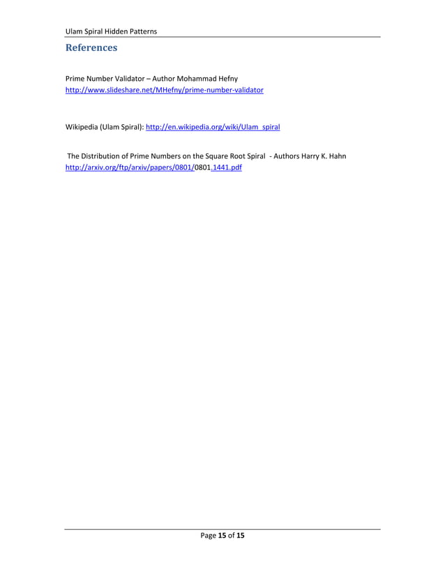 Ulam Spiral Hidden Patterns & Waves | PDF