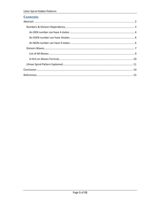 Ulam Spiral Hidden Patterns & Waves | PDF