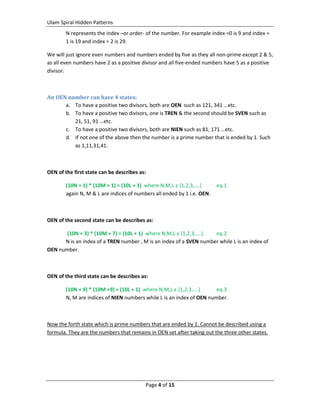 Ulam Spiral Hidden Patterns & Waves | PDF