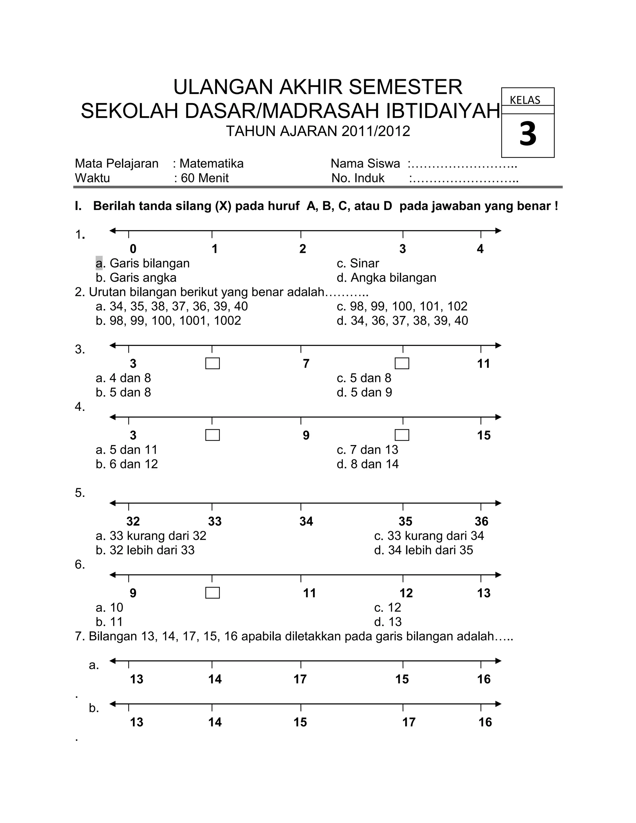 Ulangan akhir semester | DOCX