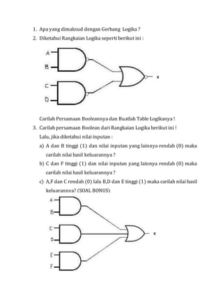 Ulangan gerbang logika | DOCX