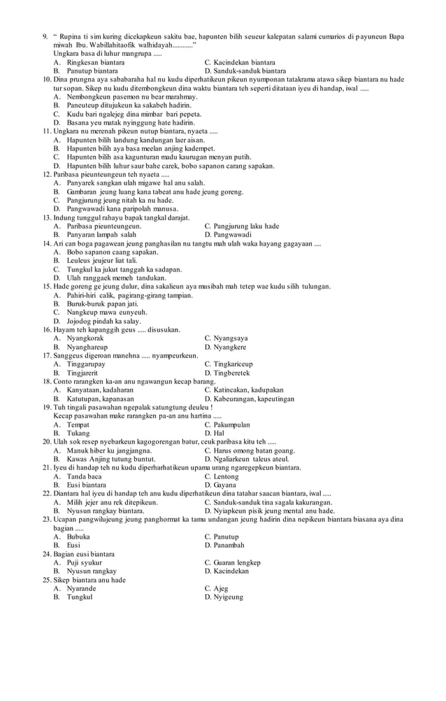 Ulangan harian HHHHHHH | PDF