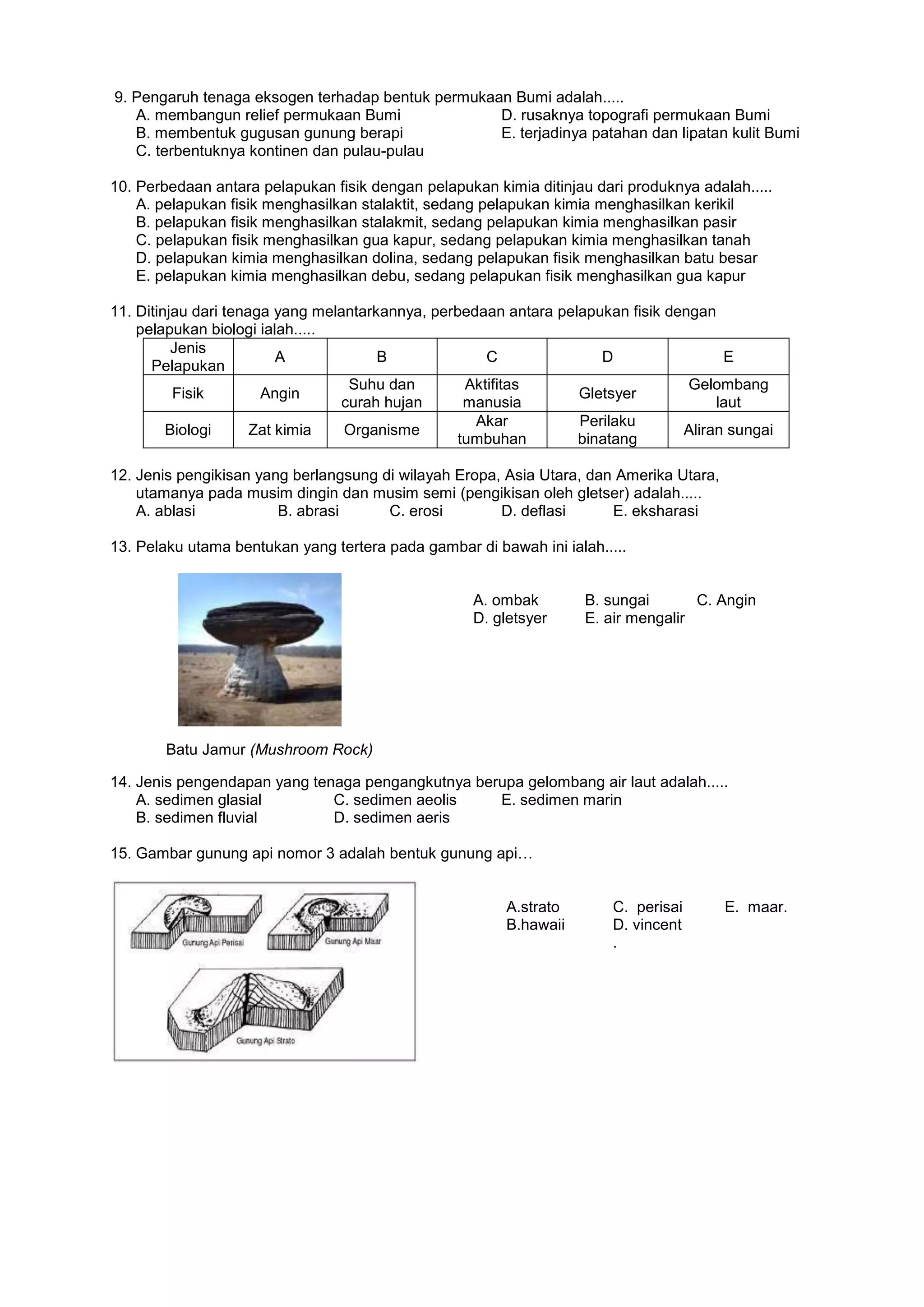 Ulangan harian lithosfer laky | DOCX