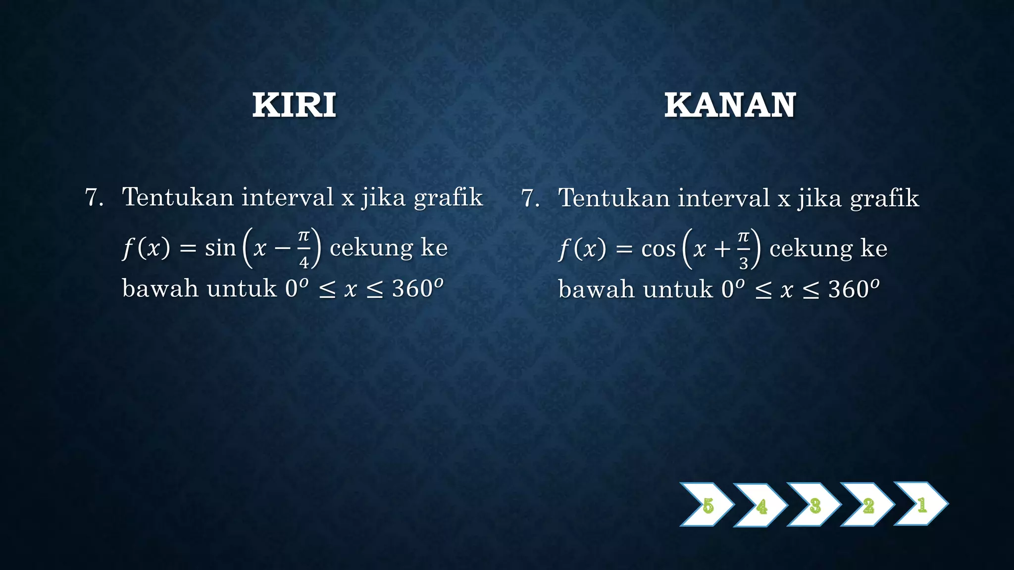 Ulangan harian Turunan kedua dan aplikasi turunan fungsi trigonometri.pptx