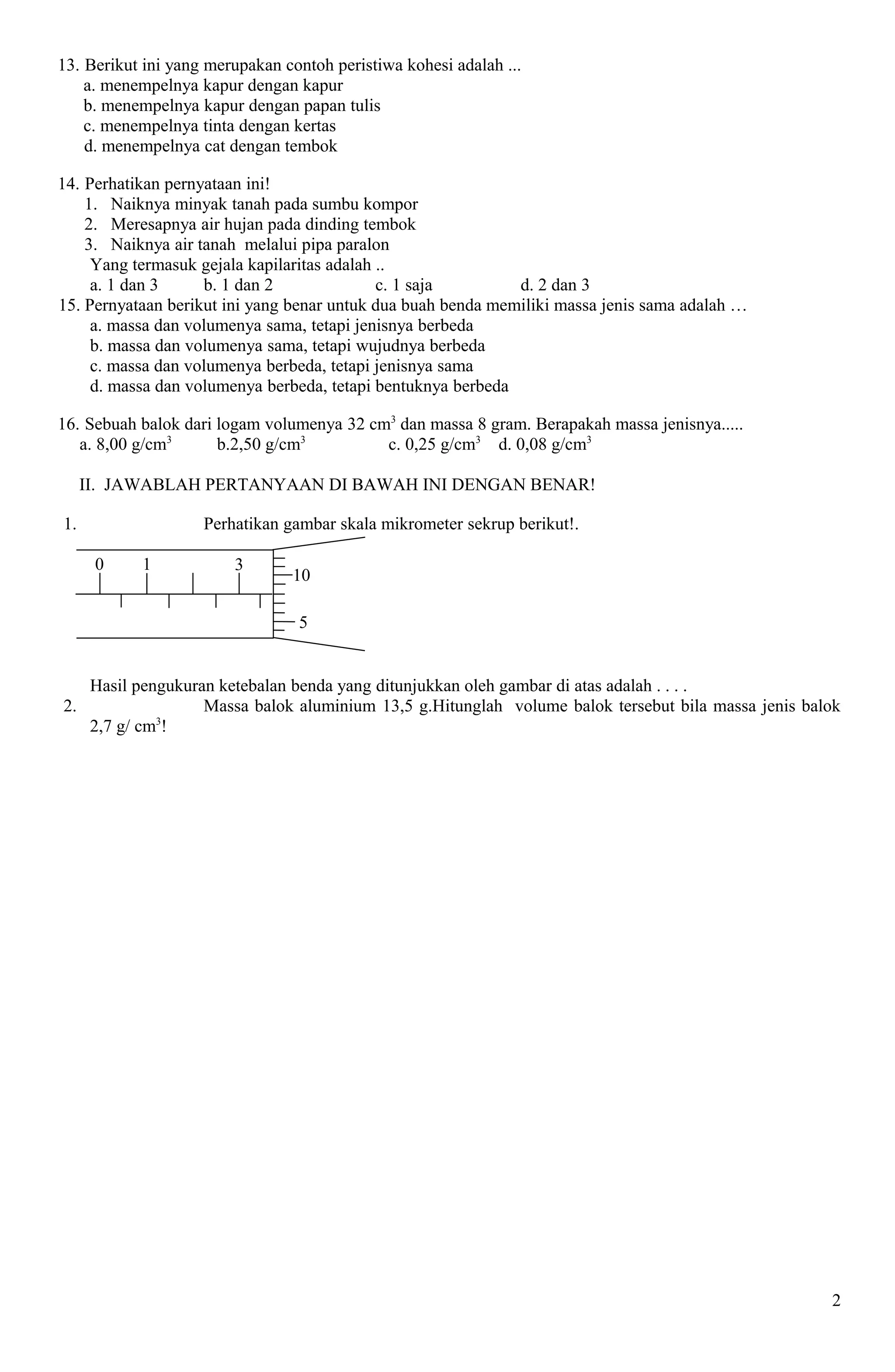 Ulangan semester ganjil vii 1011 | PDF