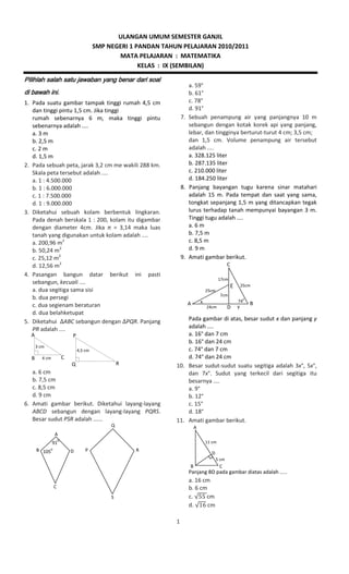 Ulangan umum semester ganjil 2010 | PDF