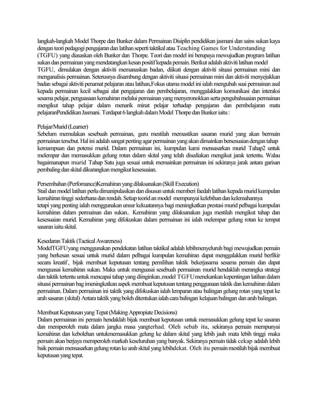 Ulasan artikel tgfu | PDF