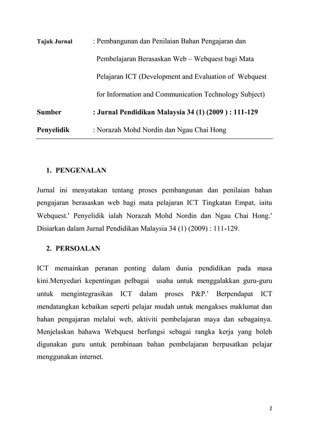 Ulasan jurnal | PDF