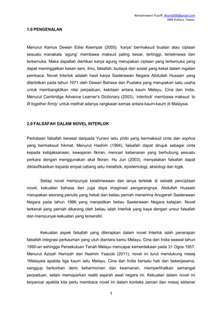 Ulasan novel Interlok | PDF