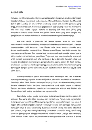 Ulasan novel Interlok | PDF