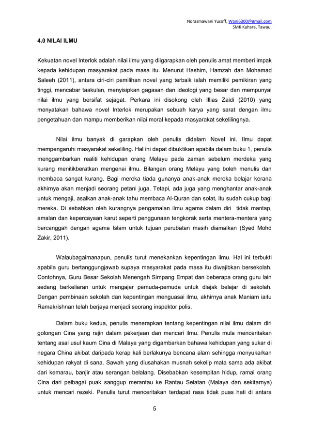 Ulasan novel Interlok | PDF