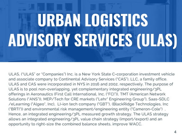 Urban Logistic Advisory Services, Inc | PPT