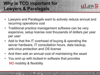 uLawPractice TCO (Total Cost of Ownership) | PDF