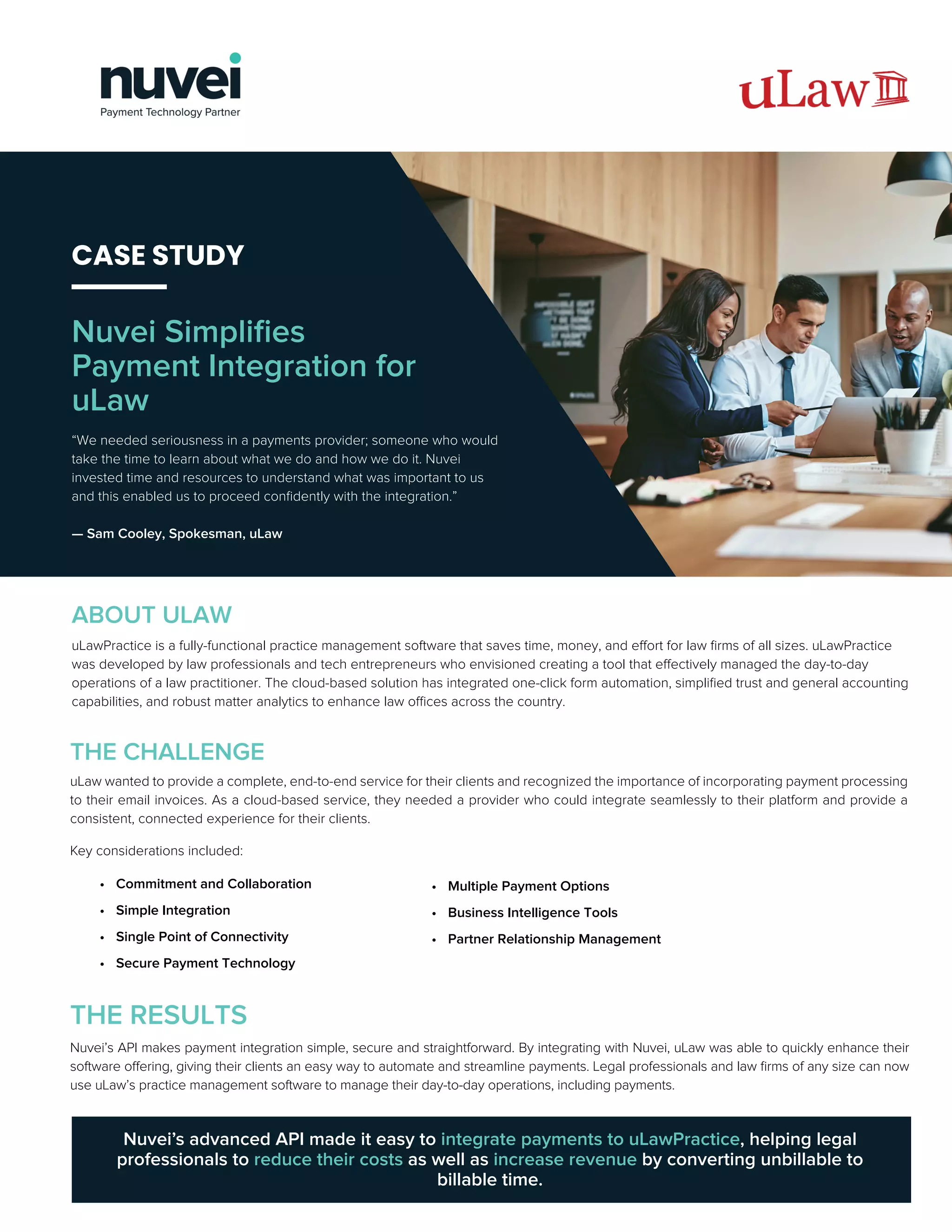Nuvei - uLaw Partnership case study | PDF Nuvei - uLaw Partnership case study | PDF