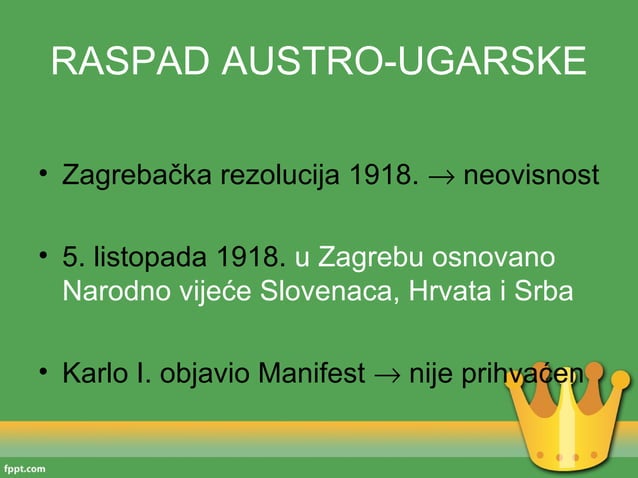Ulazak Hrvatske u Kraljevstvo SHS | PPT