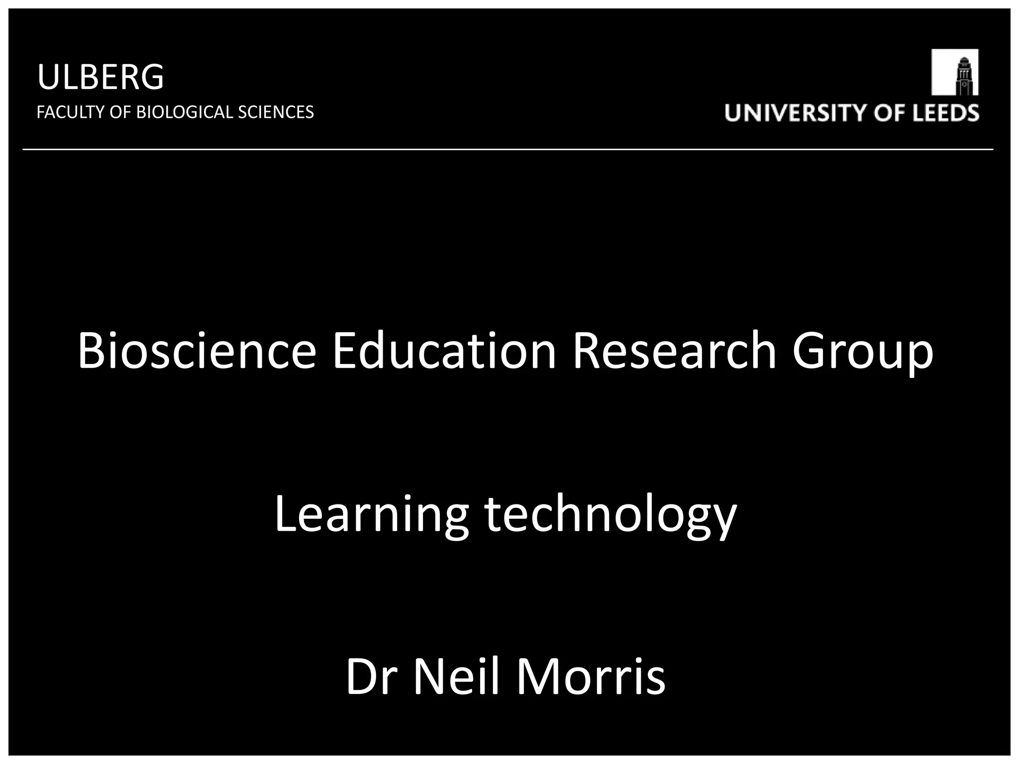 ULBERG learning technology | PPT