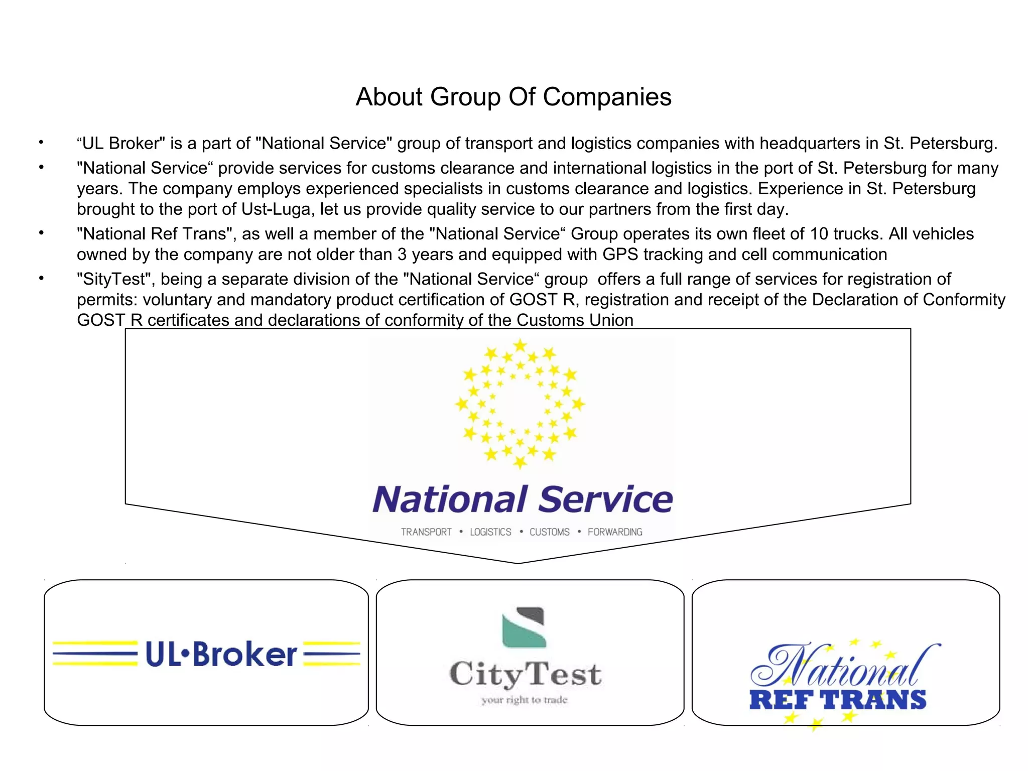 Ust-Luga customs, expedition and logistics presentation. | PPT