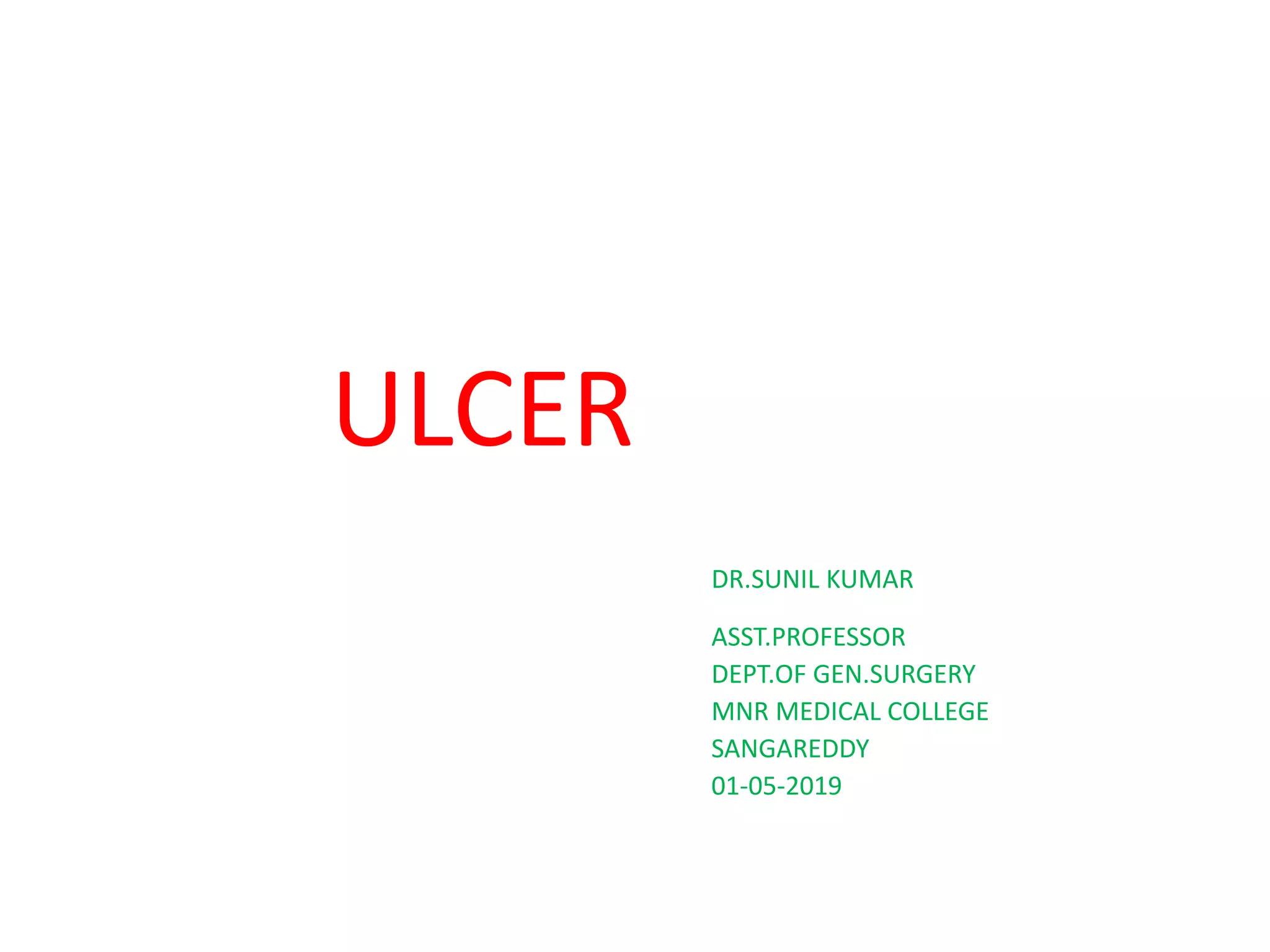 Ulcer | PPTX