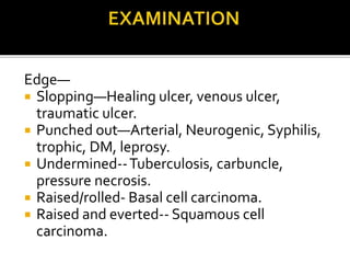 How to deal an Ulcer in Short Case | PPTX | Skin and Dermatology ...