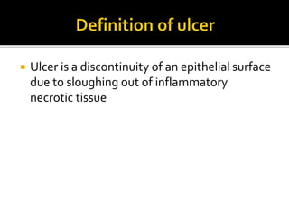 How to deal an Ulcer in Short Case | PPTX | Skin and Dermatology ...