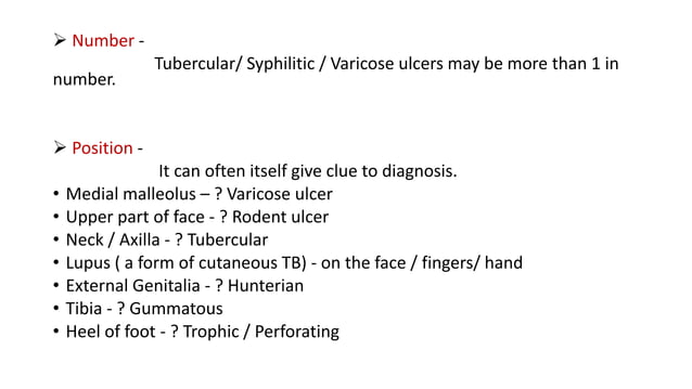 Ulcer (2) | PPTX | Skin and Dermatology | Diseases and Conditions