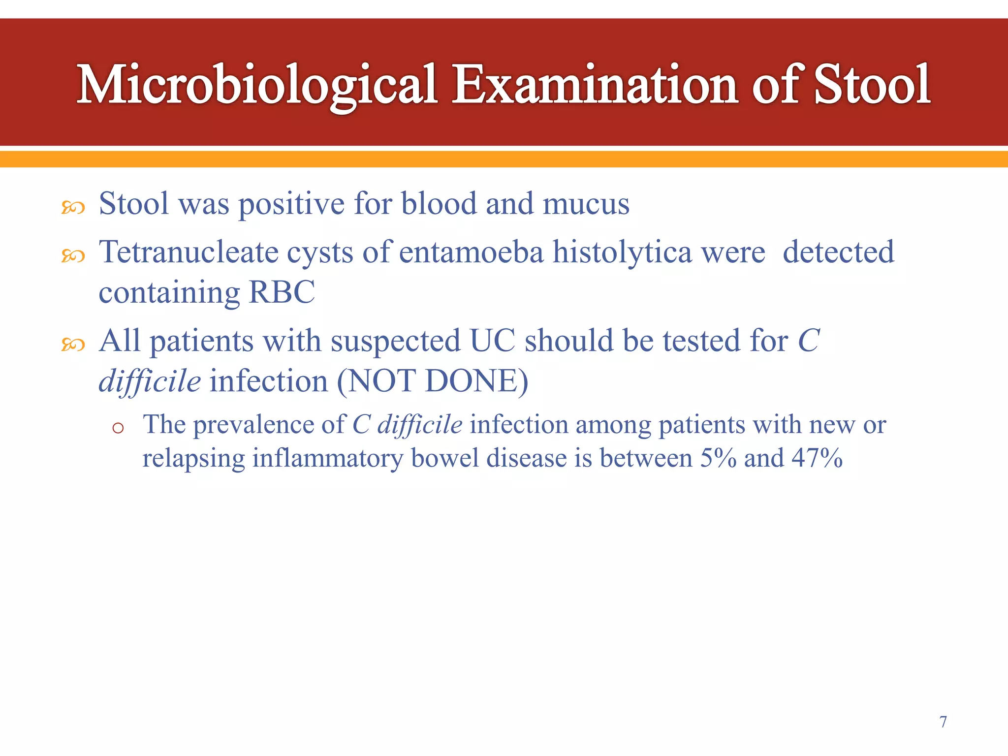 Ulcerative Colitis: Case Presentation & Disease Overview | PPTX