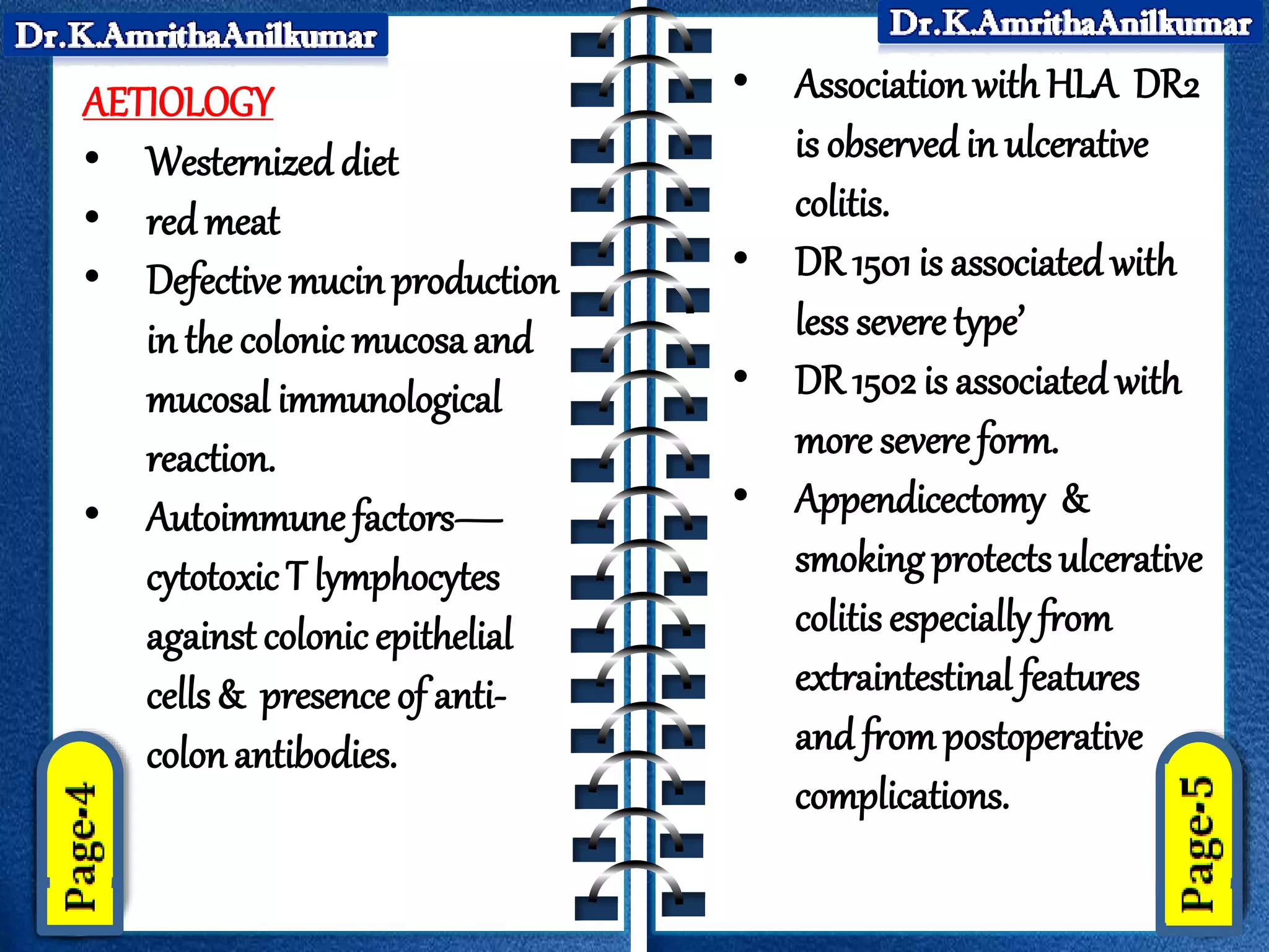 Ulcerative colitis by Dr.AmrithaAnilkumar | PPTX