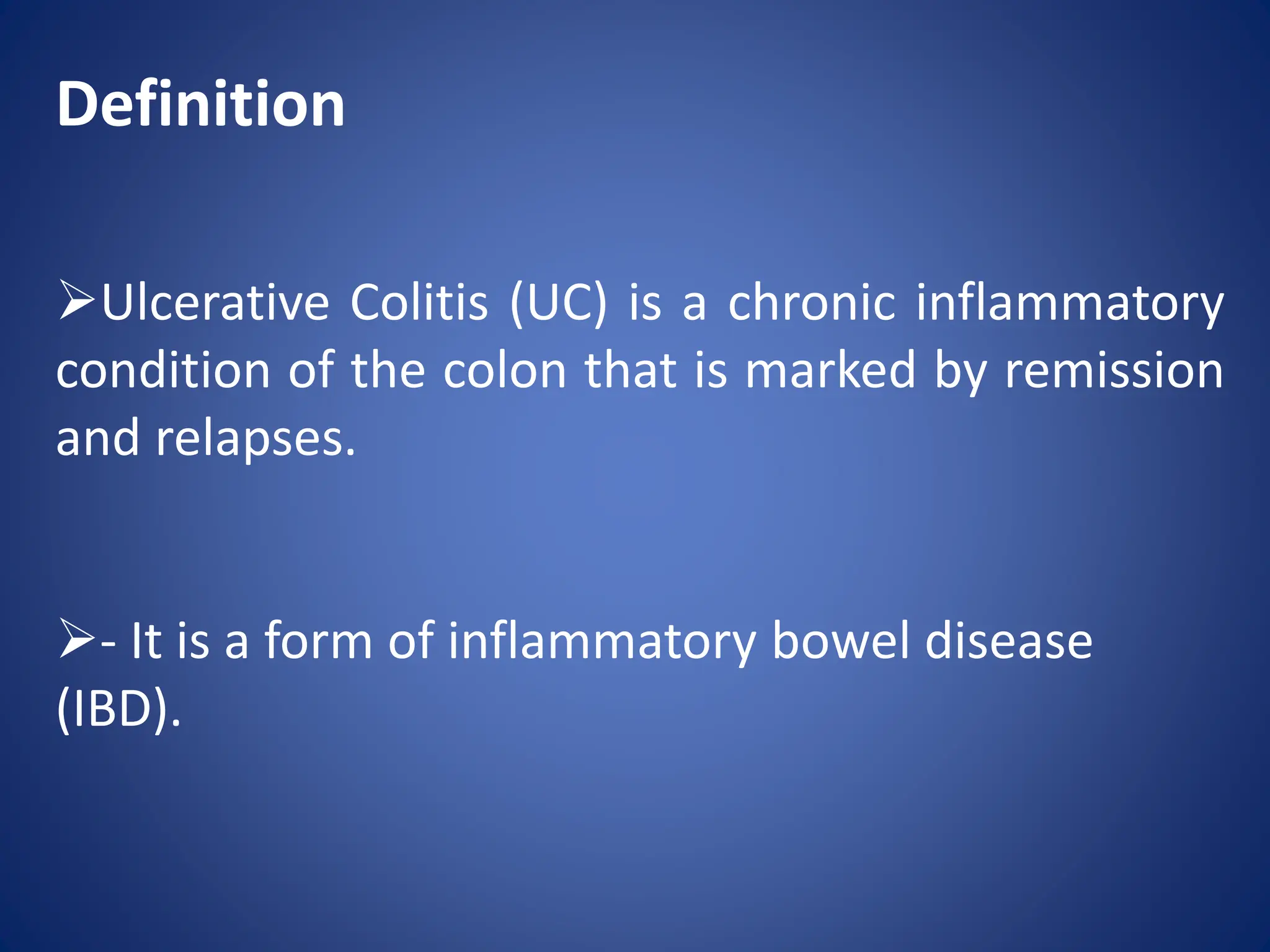 Ulcerative colitis explanation, management and therapy | PPT