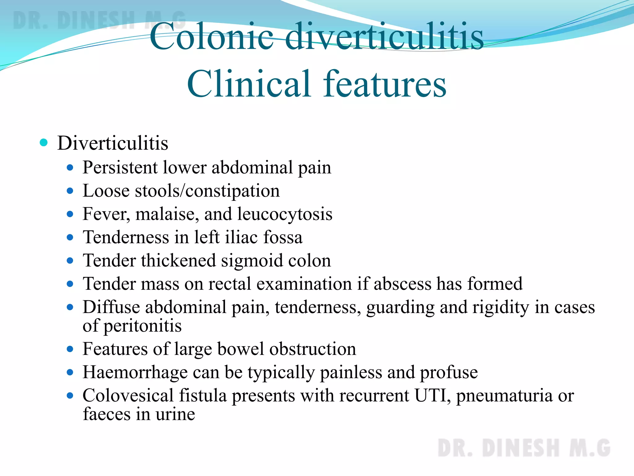 Ulcerative colitis & Diverticulosis | PDF