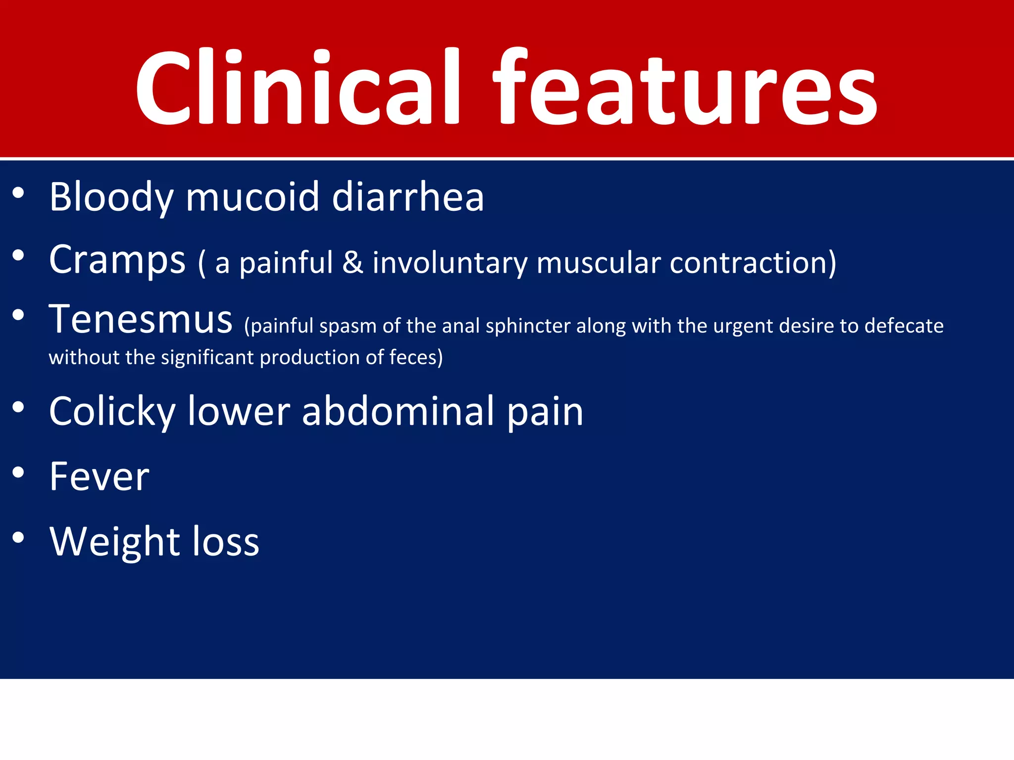 Ulcerative colitis, classification, causes,clinical features ...