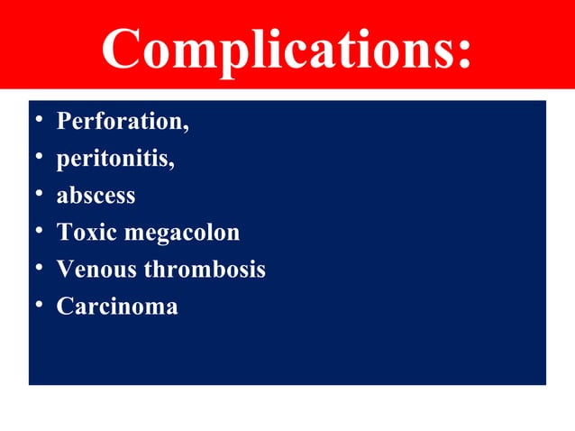 Ulcerative colitis, classification, causes,clinical features ...